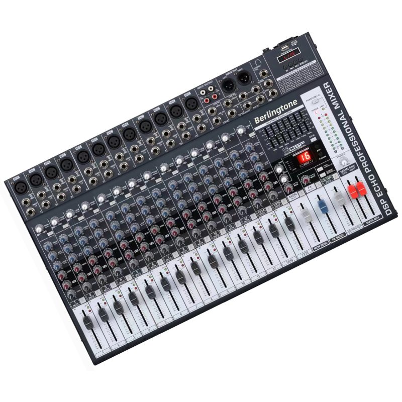 Berlingtone BR-166MX, 16- Channel Bluetooth Studio Audio Mixer - DJ ...