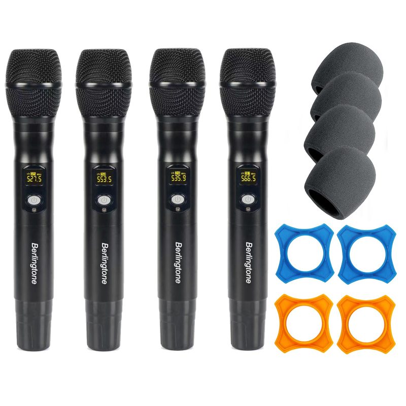 BerlingtoneBR-400UM, Professional 4-Channel UHF Wireless Microphone Systems - Berlingtone