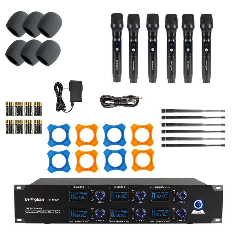 Berlingtone BR-600UM, Professional 6-Channel UHF Wireless Dynamic Microphone System - Berlingtone