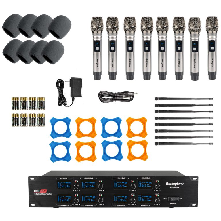Berlingtone BR-800UM, Professional 8-Channel UHF Wireless Dynamic ...