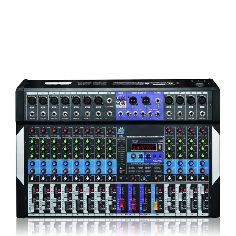 BT-120MX, 12 -Channel Bluetooth Studio Audio Mixer - DJ Sound ...