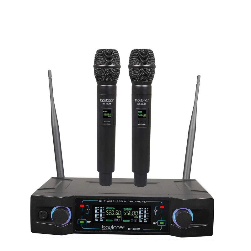 BT-46UM, Dual Fixed UHF Digital Channel Wireless Microphone System ...