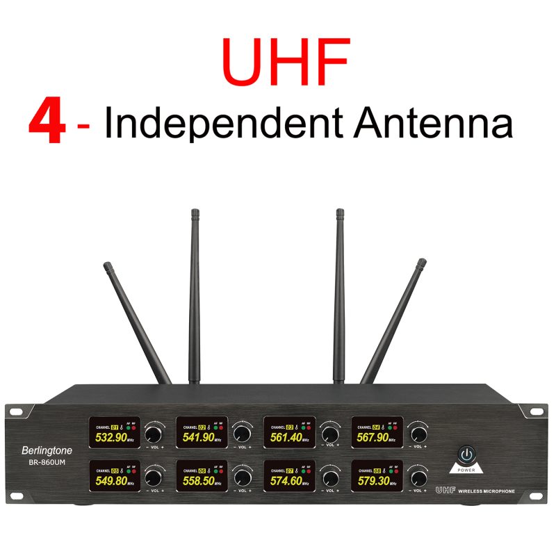 Berlingtone BR-860UM, Professional 8-Channel UHF Wireless Dynamic Microphone Systems - Berlingtone